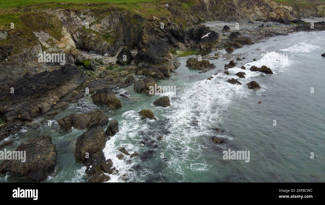 Tidal waves of the Atlantic Ocean near coast of the island of Ireland ...