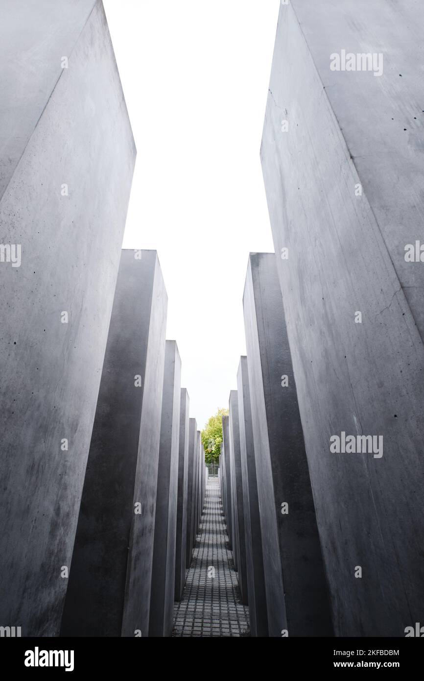 Berlin, Germany - Sept 2022: Concrete blocks of the Holocaust Memorial ...