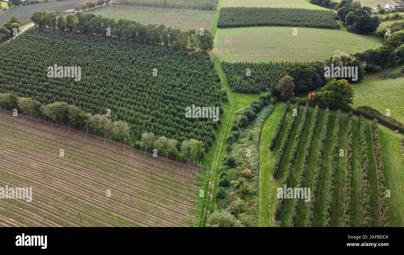 Aerial orchard uk hi-res stock photography and images - Alamy