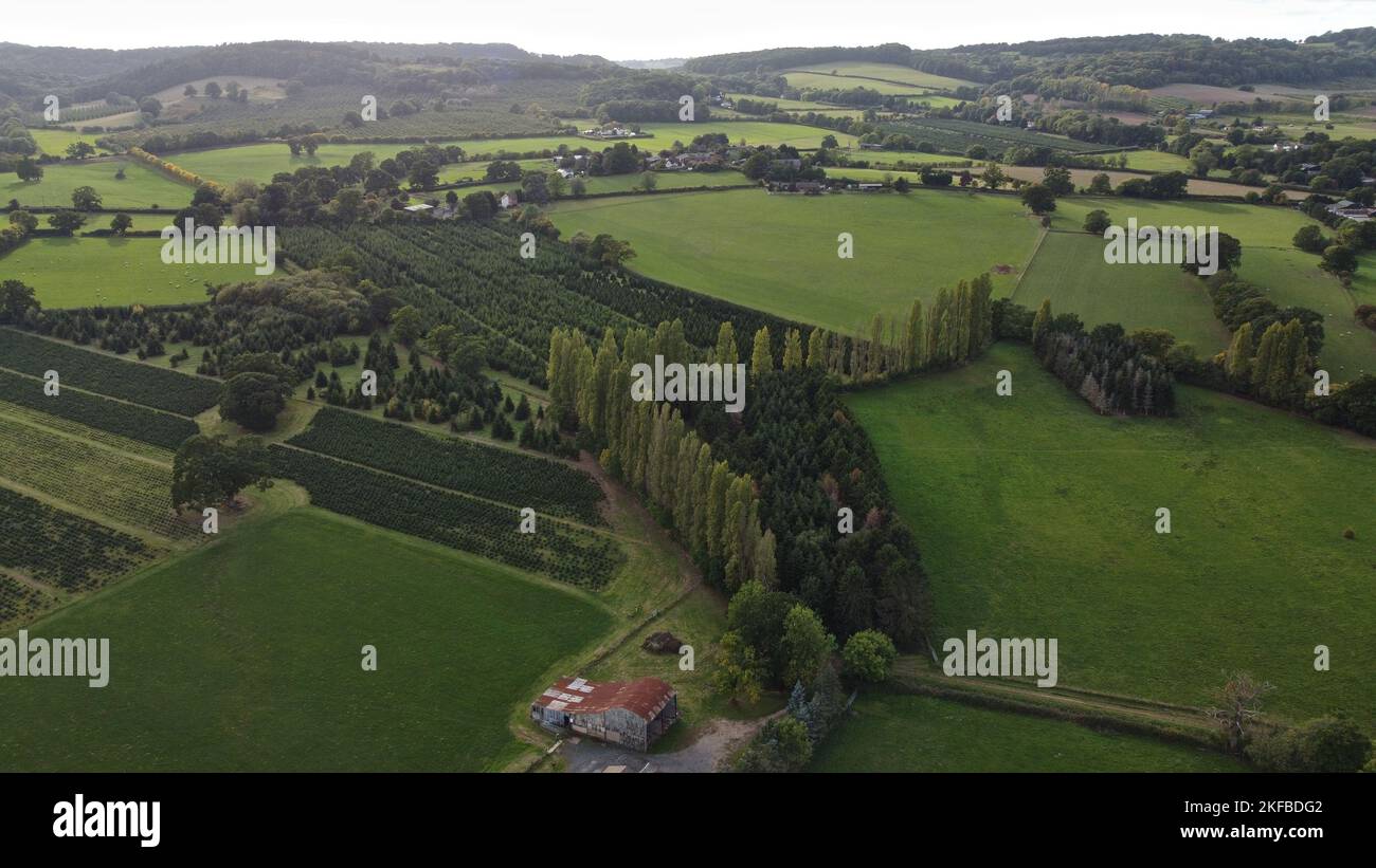Aerial Shots of English Countryside Stock Photo - Alamy