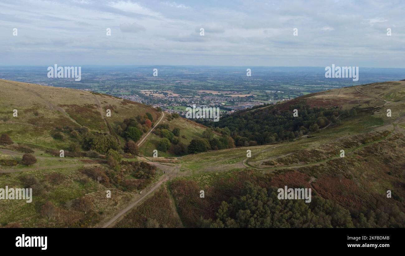 Aerial view of Malvern, Worcester UK Stock Photo - Alamy