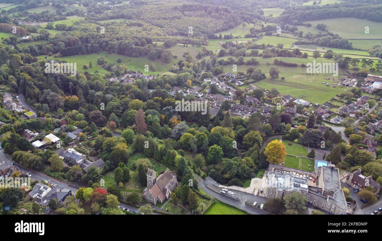 Aerial view of Malvern, Worcester UK Stock Photo - Alamy