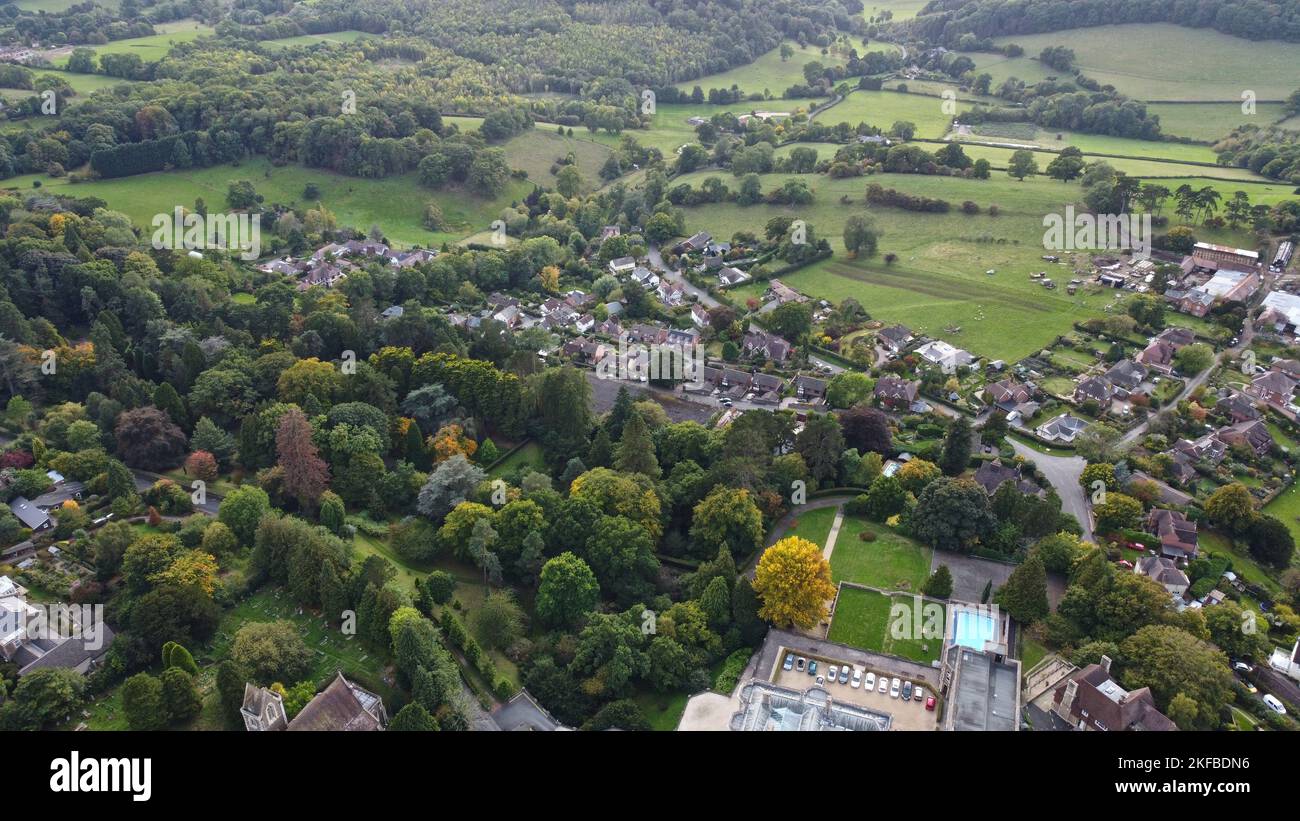 Aerial view of Malvern, Worcester UK Stock Photo - Alamy