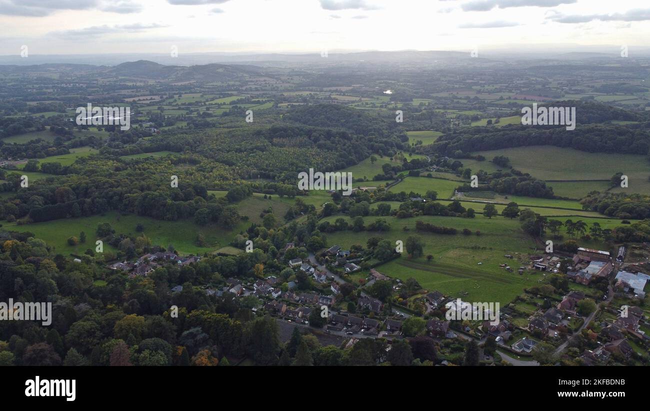 Aerial view of Malvern, Worcester UK Stock Photo - Alamy