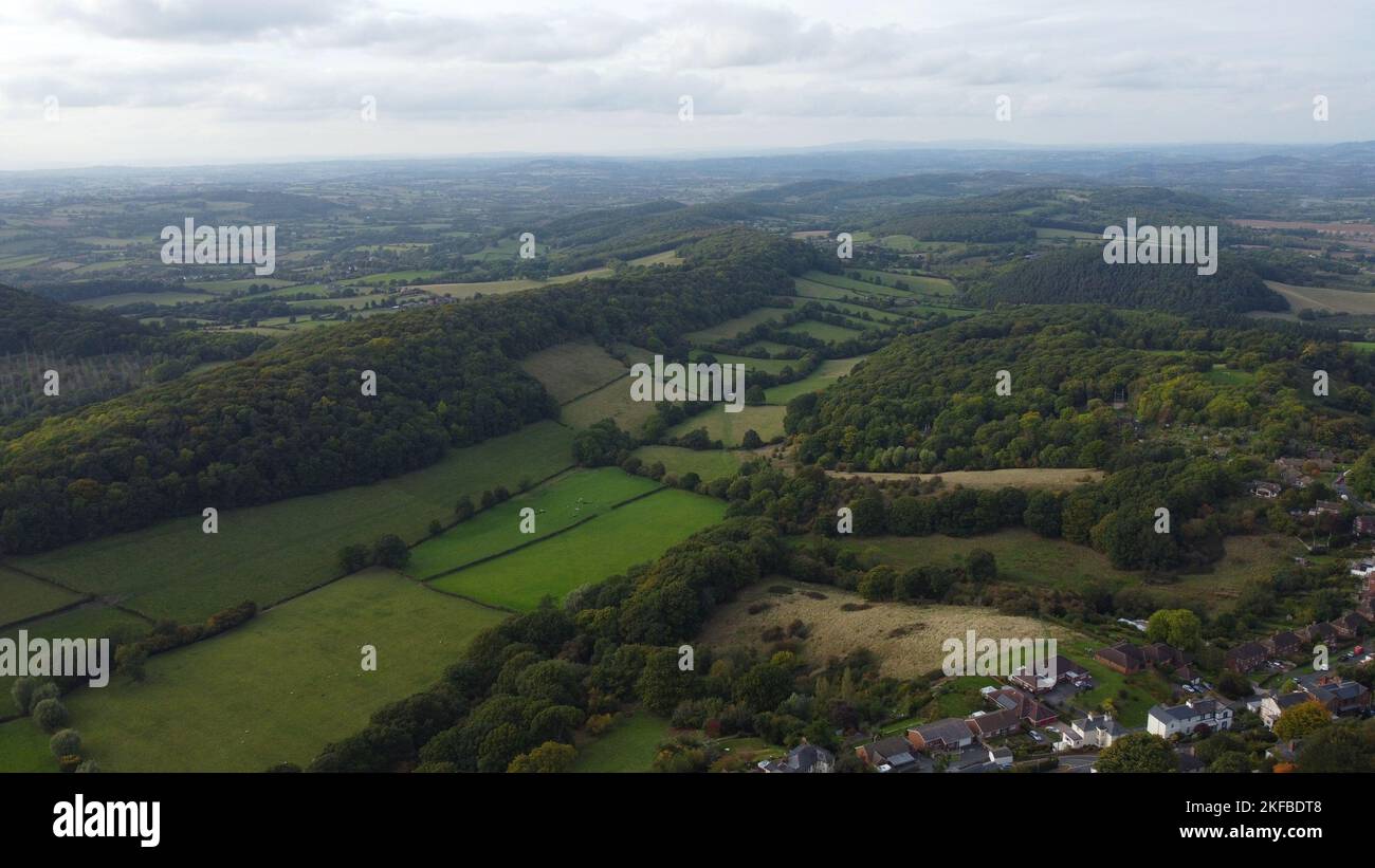 Aerial view of Malvern, Worcester UK Stock Photo - Alamy