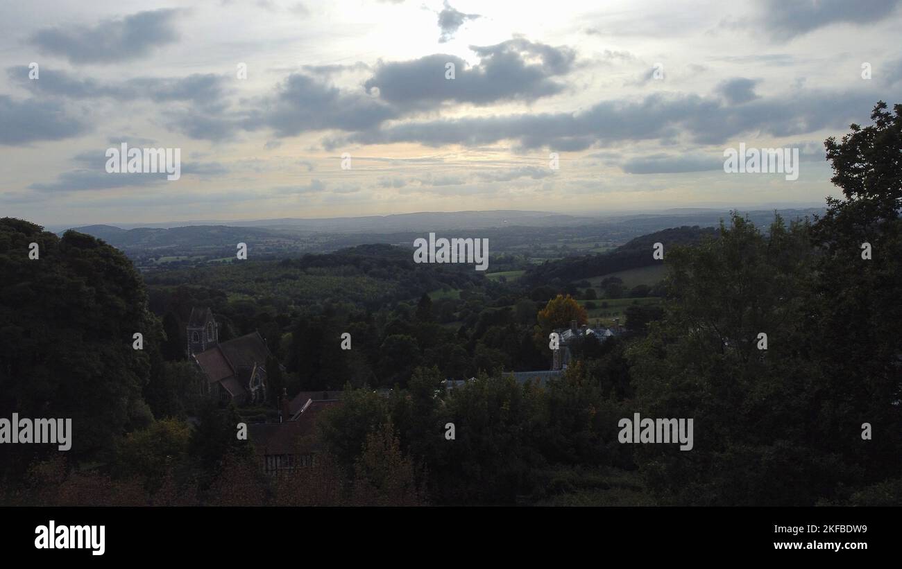 Aerial view of Malvern, Worcester UK Stock Photo - Alamy