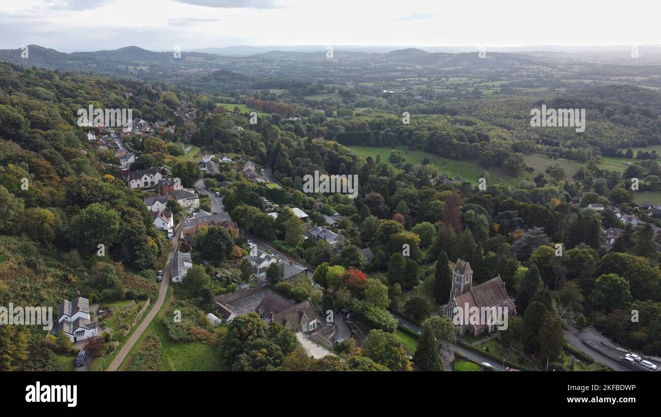 Aerial view of Malvern, Worcester UK Stock Photo - Alamy
