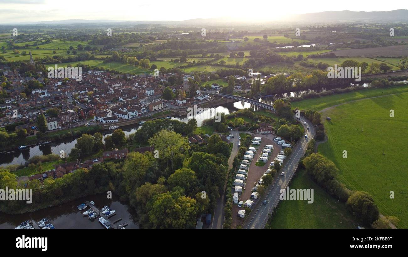 Aerial view of Malvern, Worcester UK Stock Photo - Alamy