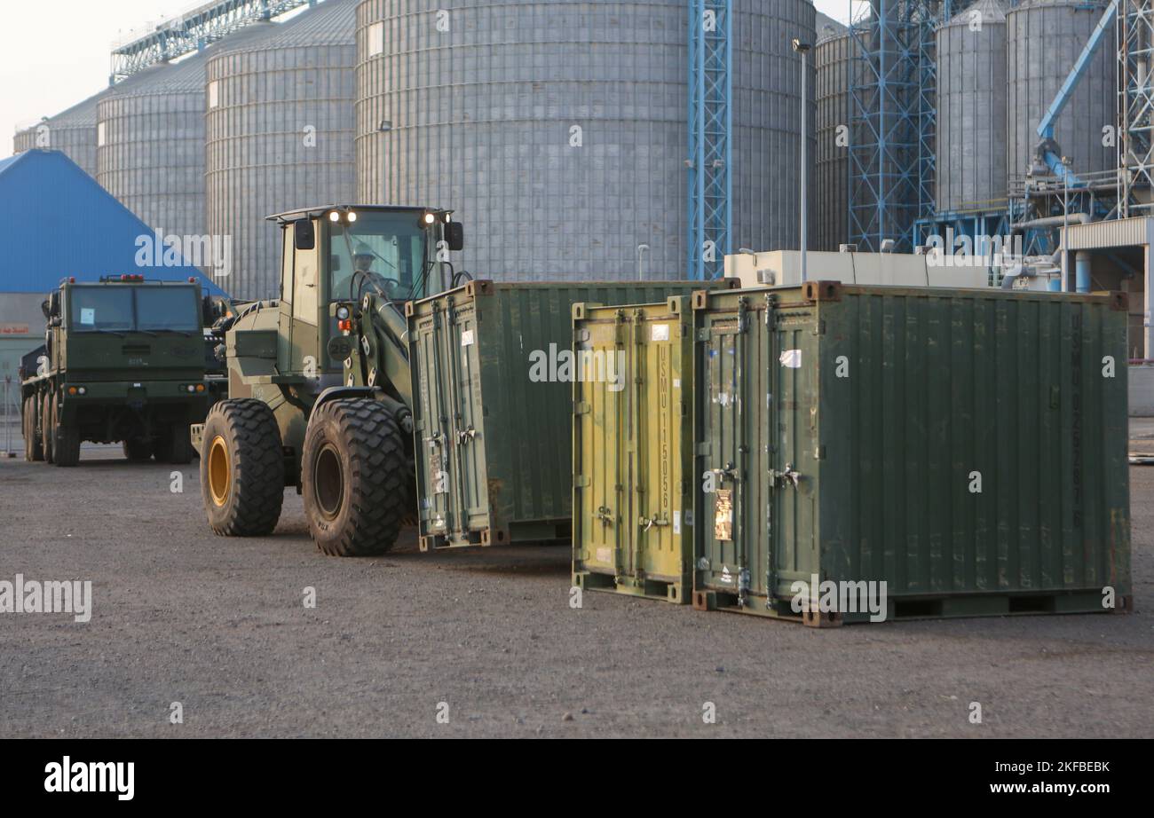 U.S. Marine Corps Lance Cpl. Joshua Djorup, a heavy equipment operator ...