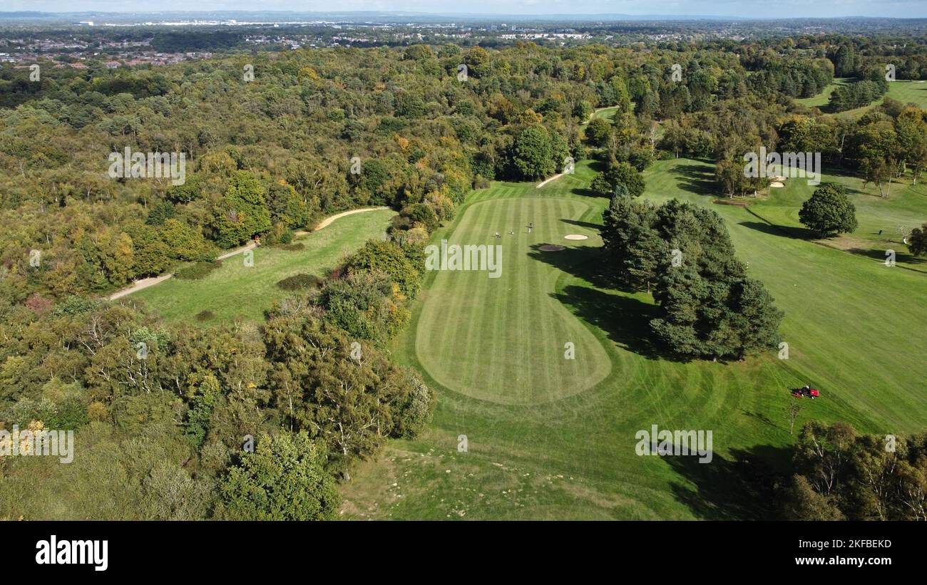 aerial view of Golf course Stock Photo - Alamy