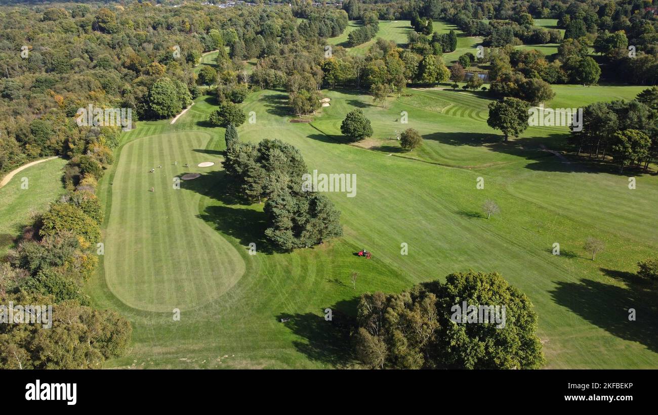 aerial view of Golf course Stock Photo - Alamy