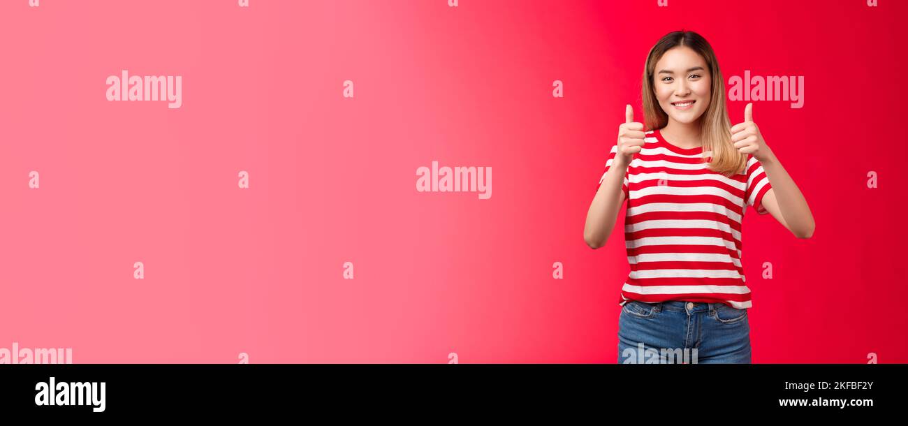 Sounds good have my voice. Cheerful pleasant blond asian girl support ...