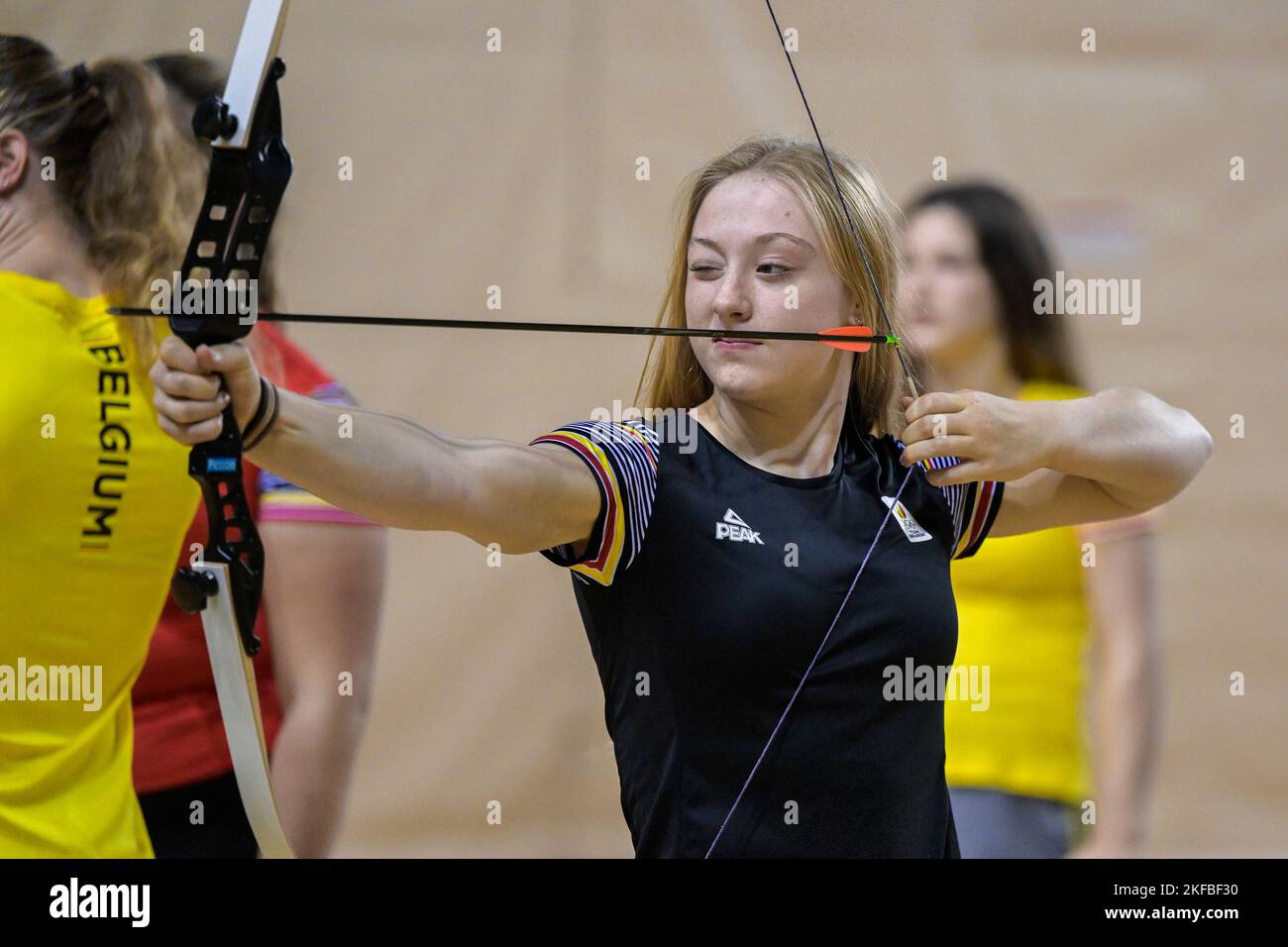 Belek Turkey, 17 November 2022. Belgian gymnast Lisa Vaelen pictured in ...