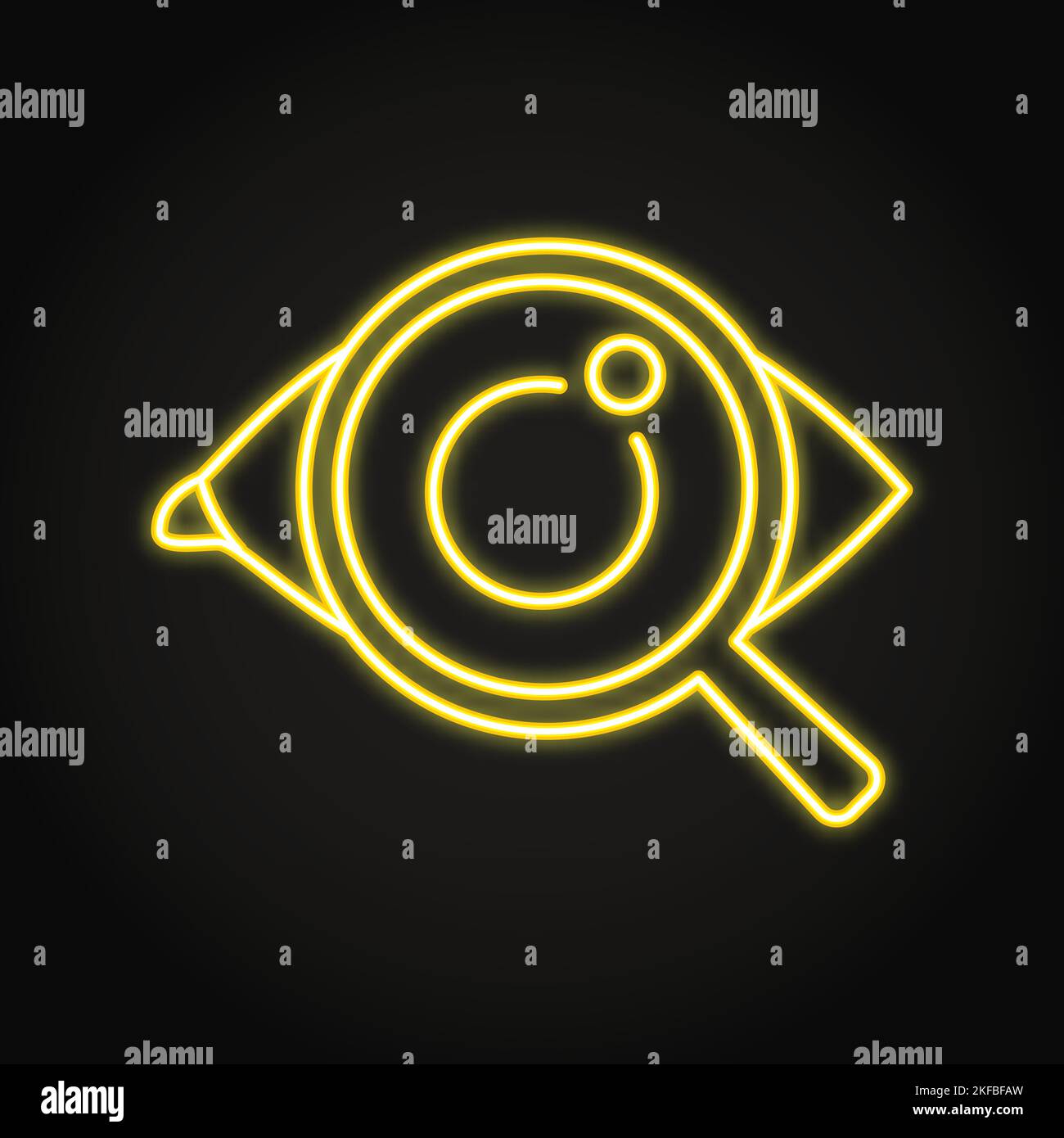 Ophthalmology neon icon in line style. Eye check up symbol. Vector ...