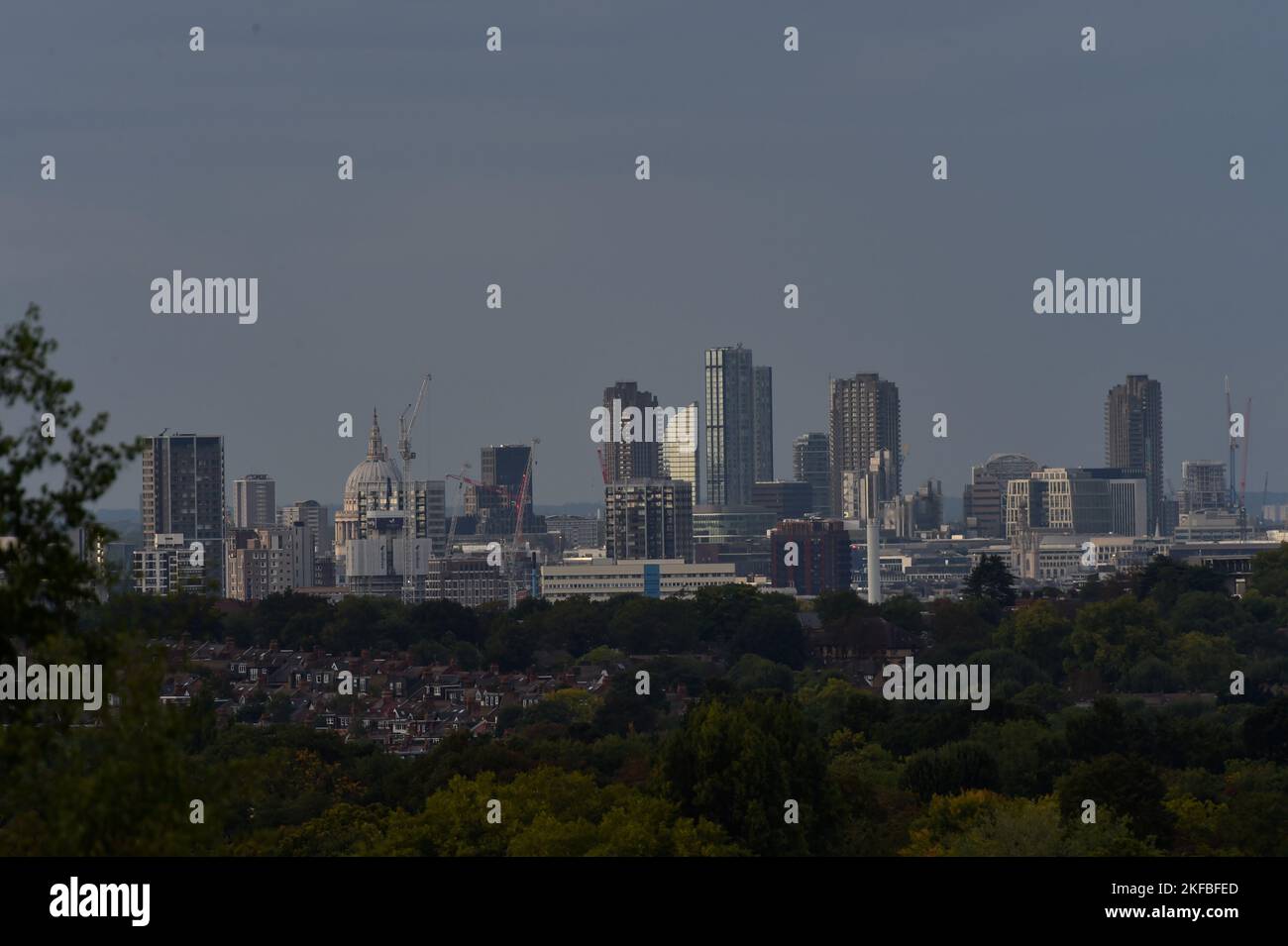 London skyline as seen from Norwood green, autumn 2022 Stock Photo - Alamy