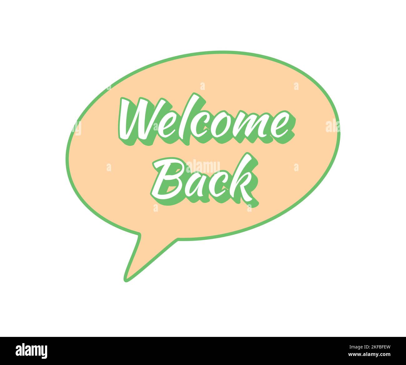 Welcome Back Sign Template Vector. Design template Stock Vector Image ...