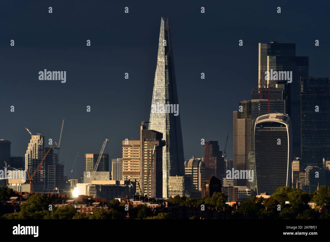 London skyline as seen from Norwood green, autumn 2022 Stock Photo - Alamy