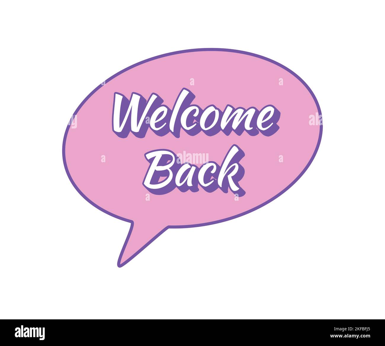 Welcome Back Sign Template Vector. Design template Stock Vector Image ...