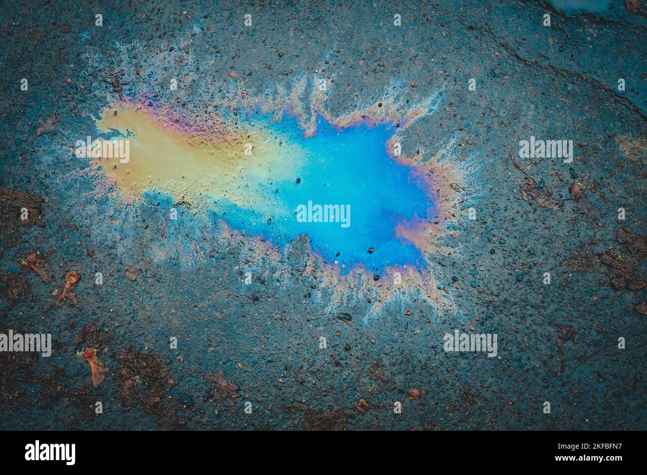 Puddle of gasoline hi-res stock photography and images - Alamy