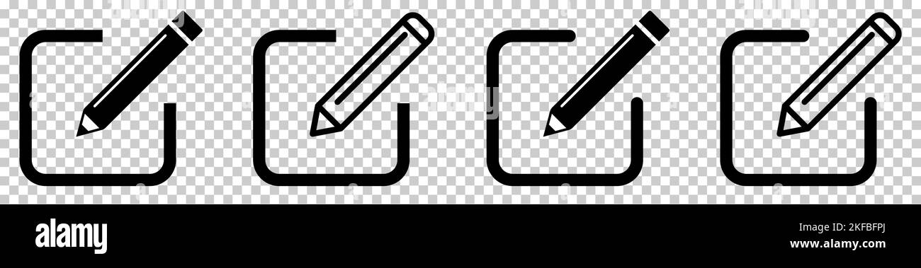 Edit icons. Design for web and mobile app. Vector illustration isolated on transparent ...