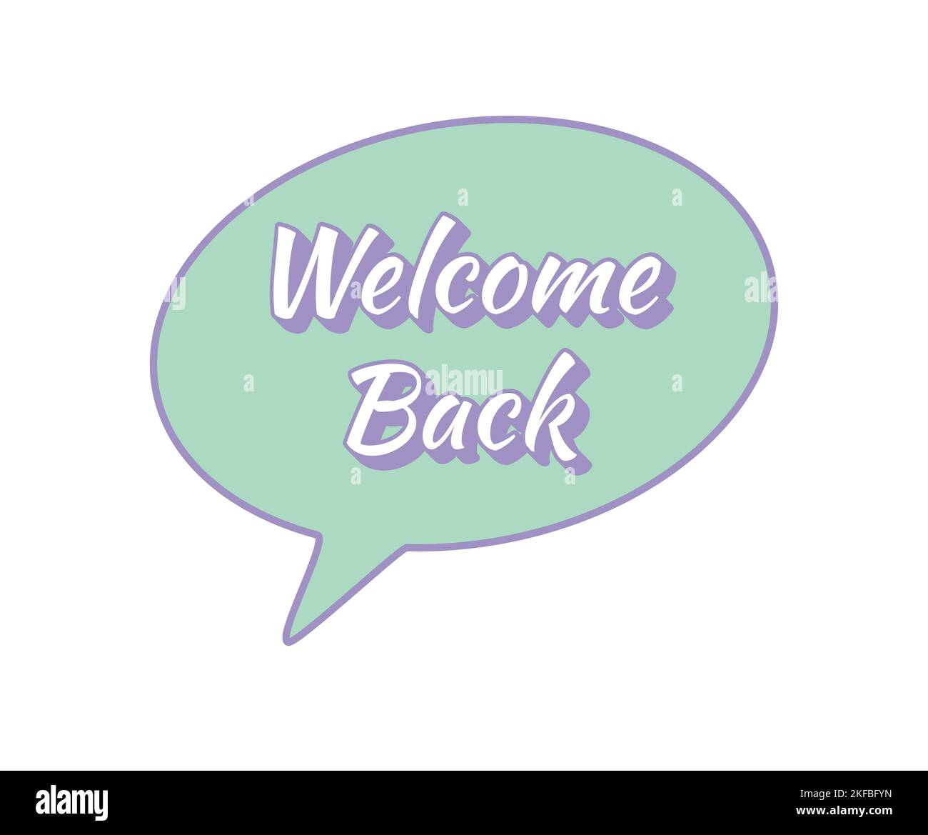 Welcome Back Sign Template Vector. Design template Stock Vector Image ...