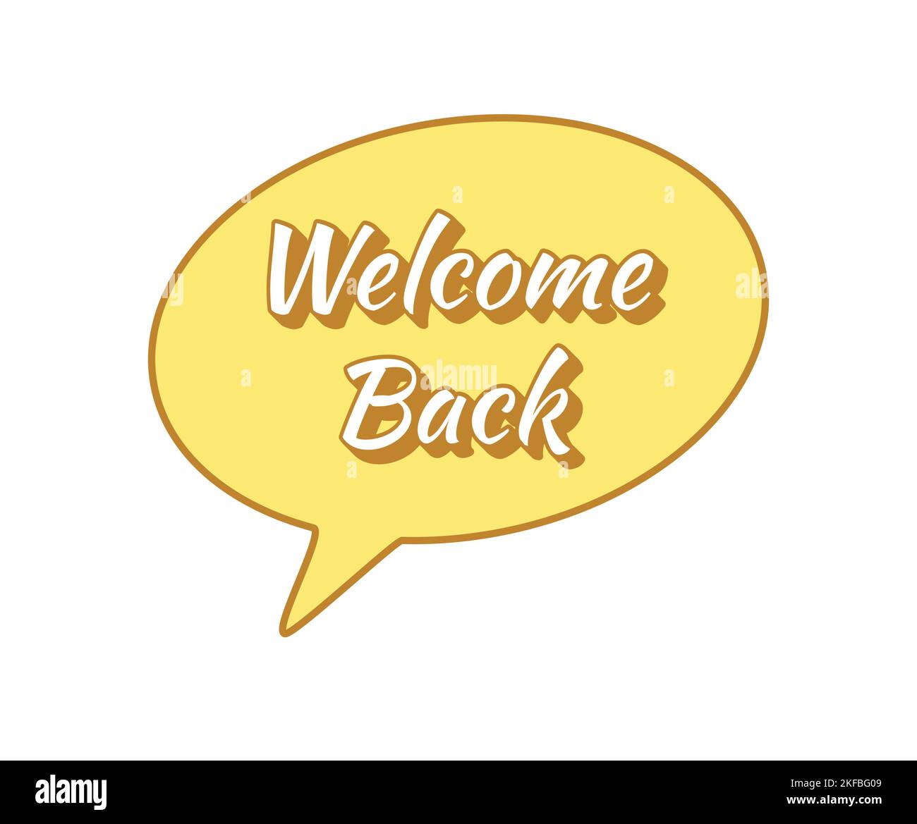 Welcome Back Sign Template Vector. Design template Stock Vector Image ...