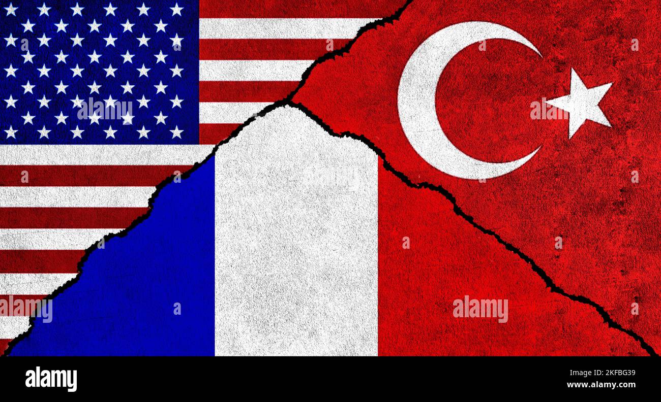 Turkiye turkey vs united states flags hi-res stock photography and ...