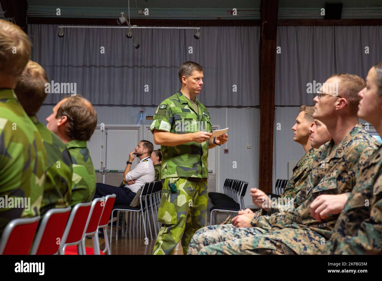 Swedish Marine Corps Lt. Col. Marcus Appelgren, Commanding Officer of 2 ...