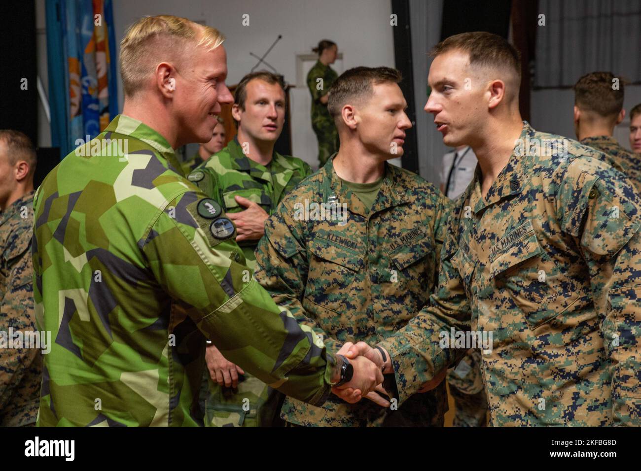 U.S. Marines with 2d Marine Expeditionary Force exchange introductions ...