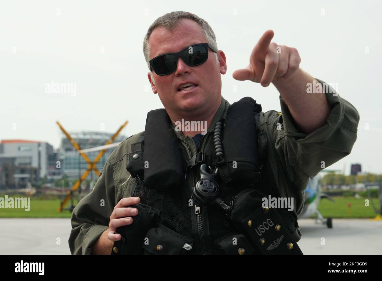 U.S. Coast Guard Commander Andrew Clayton, the commanding officer of ...