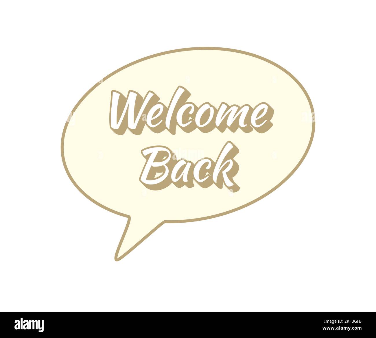 Welcome Back Sign Template Vector. Design template Stock Vector Image ...