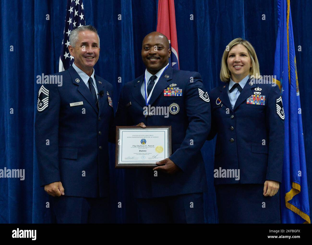 U.S. Air Force Tech. Sgt. DaiSean Patrick receives the Distinguished ...