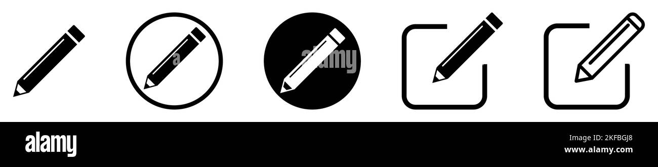 Edit pen icon. Vector illustration isolated on white background Stock ...