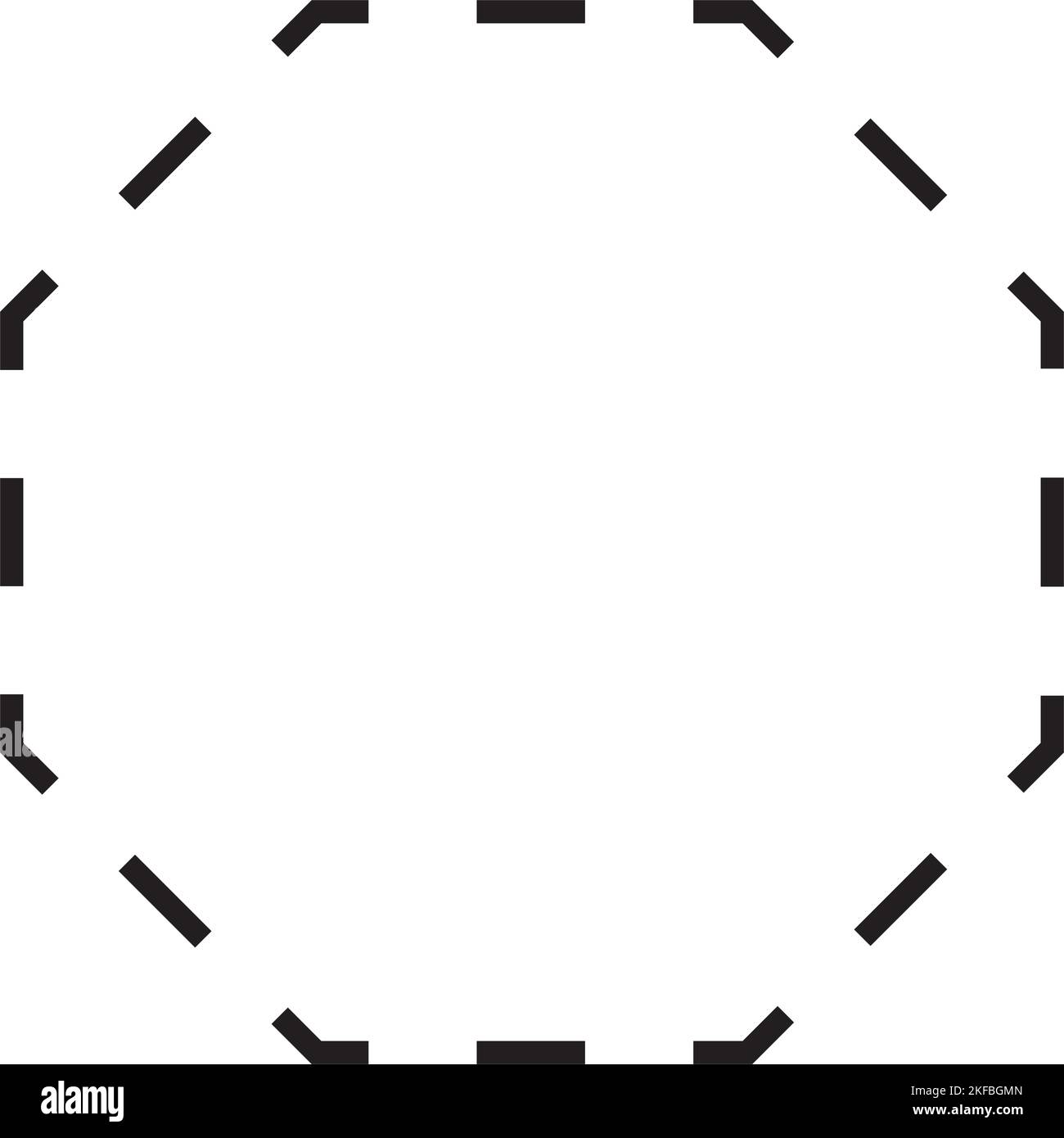 Octagon shape dashed symbol vector icon for creative graphic design ui ... Octagon shape dashed symbol vector icon for creative graphic design ui ...