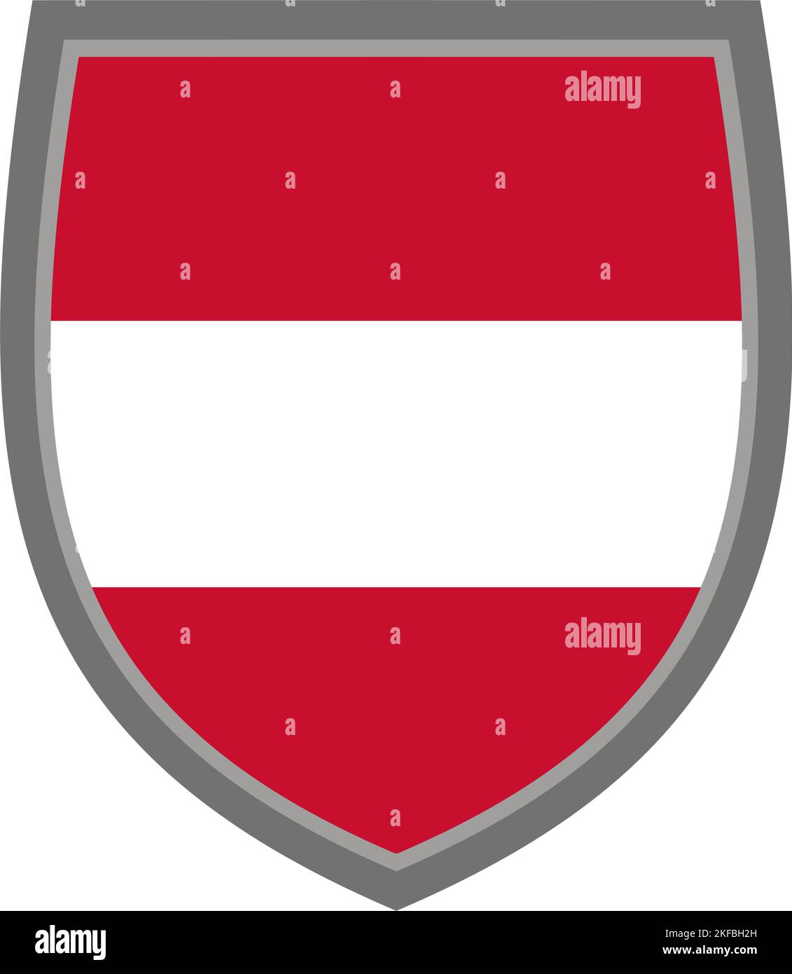 Shield with the colors of Austria flag, icon Austrian shield cut out Stock Vector Image & Art ...