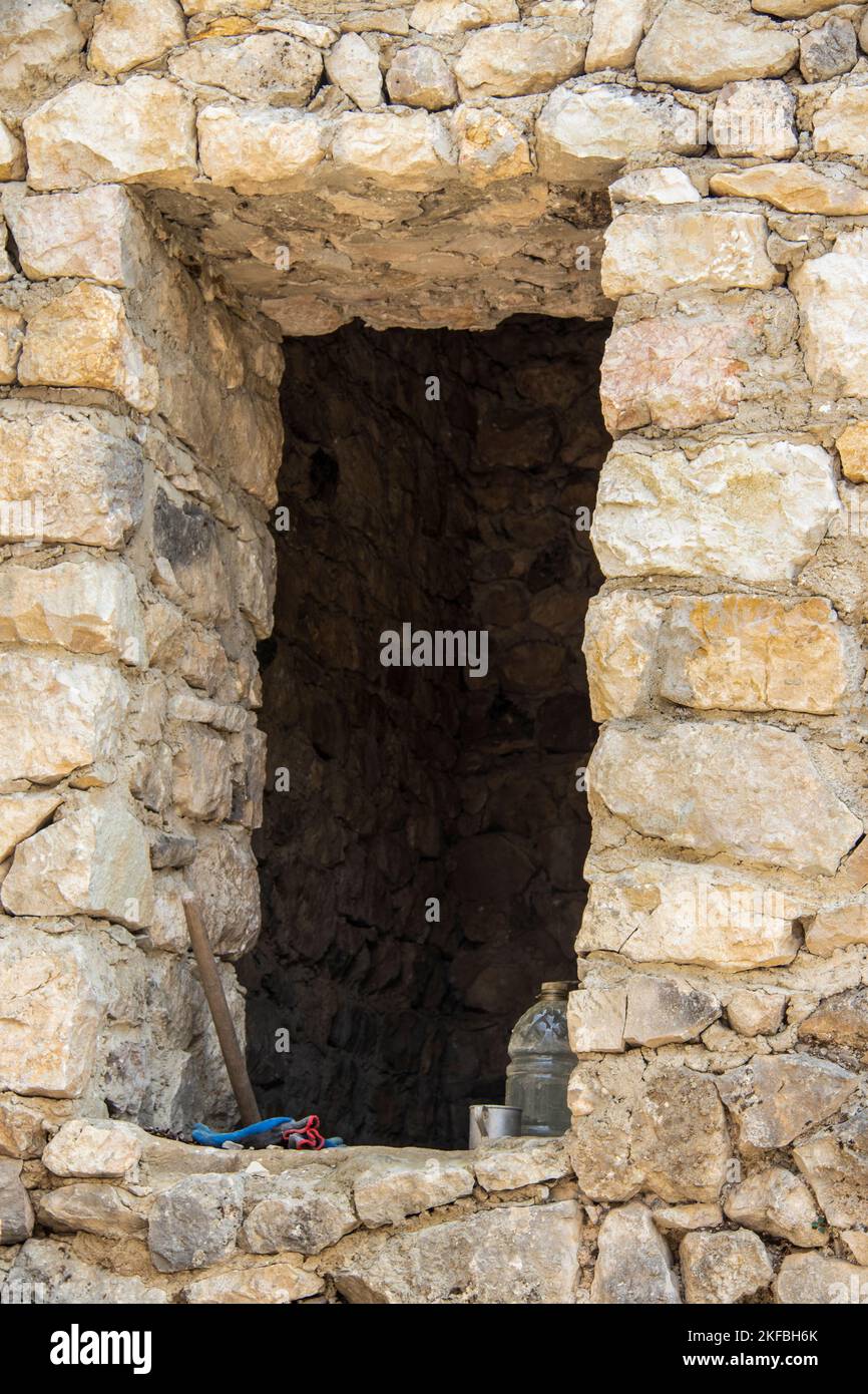 Door into antiquity - focus on foreground of ancient opening with thick ...