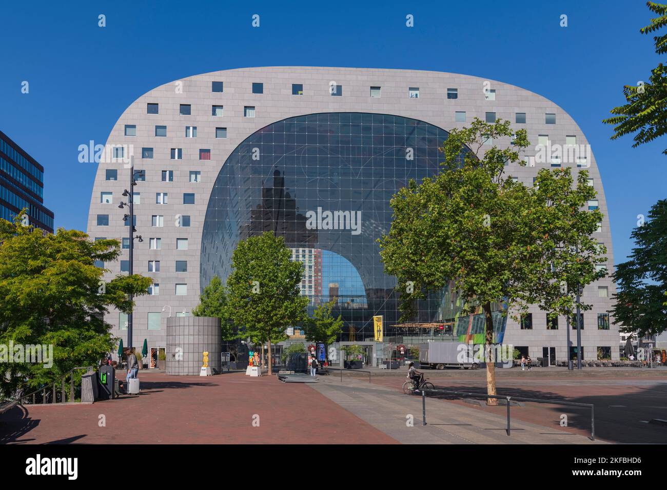 Netherlands, Rotterdam, The Markthal or Market Hall which is a ...