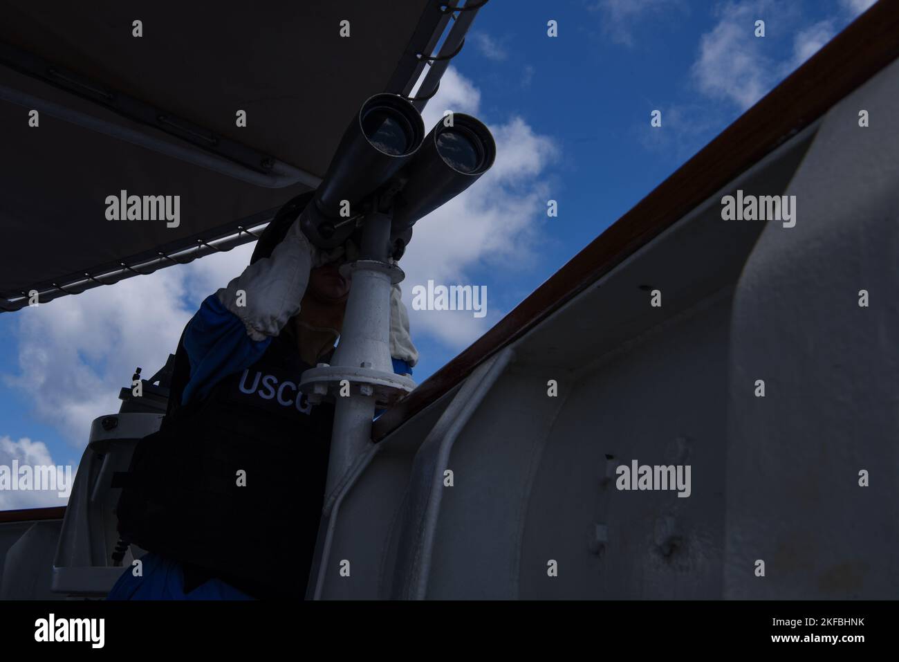 U.S. Coast Guard Petty Officer 3rd Class Gabriella Williams stands ...