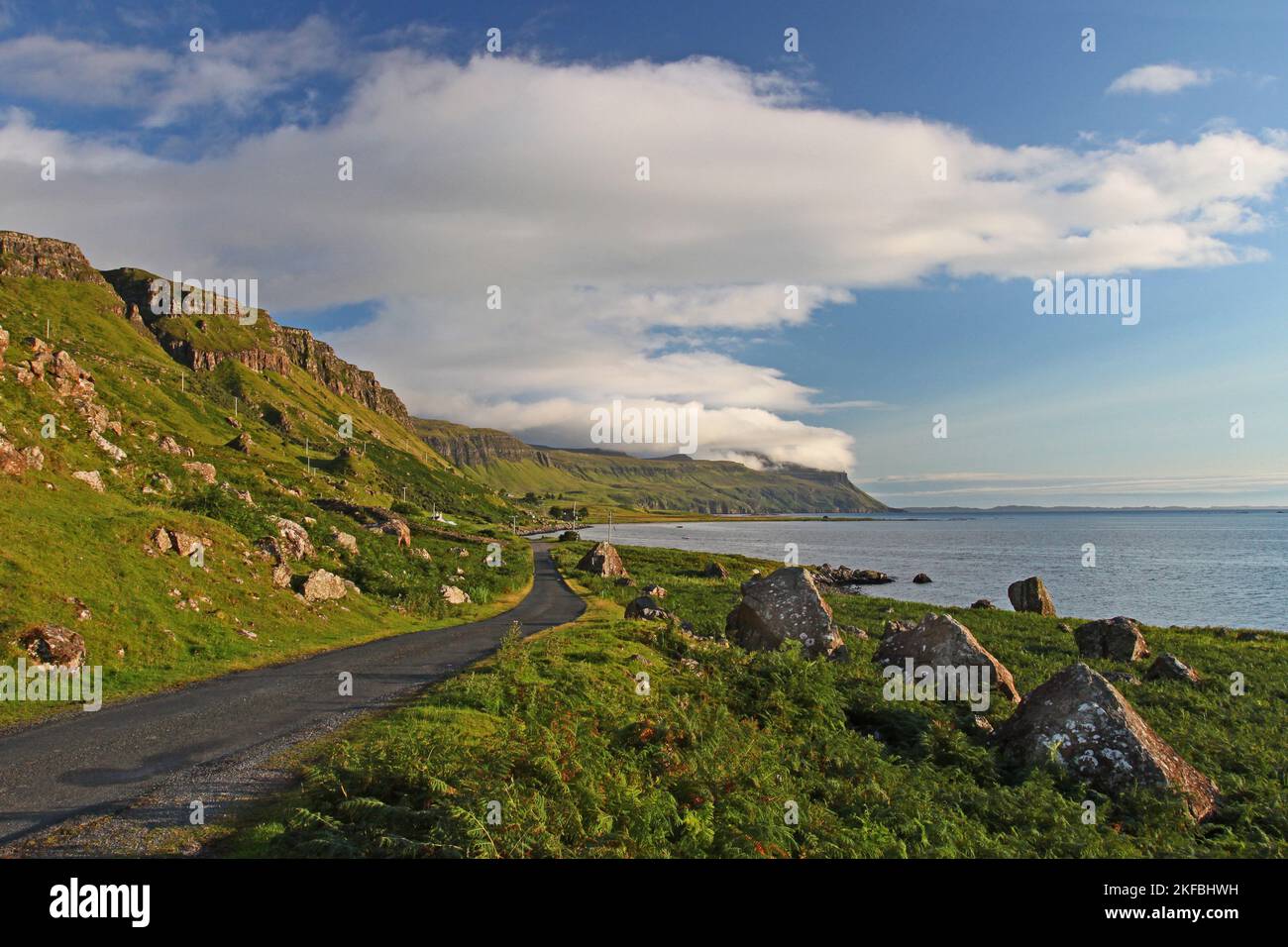 Coast Road along Loch Na Keal, Mull, Isle of Mull, Hebrides, Inner ...