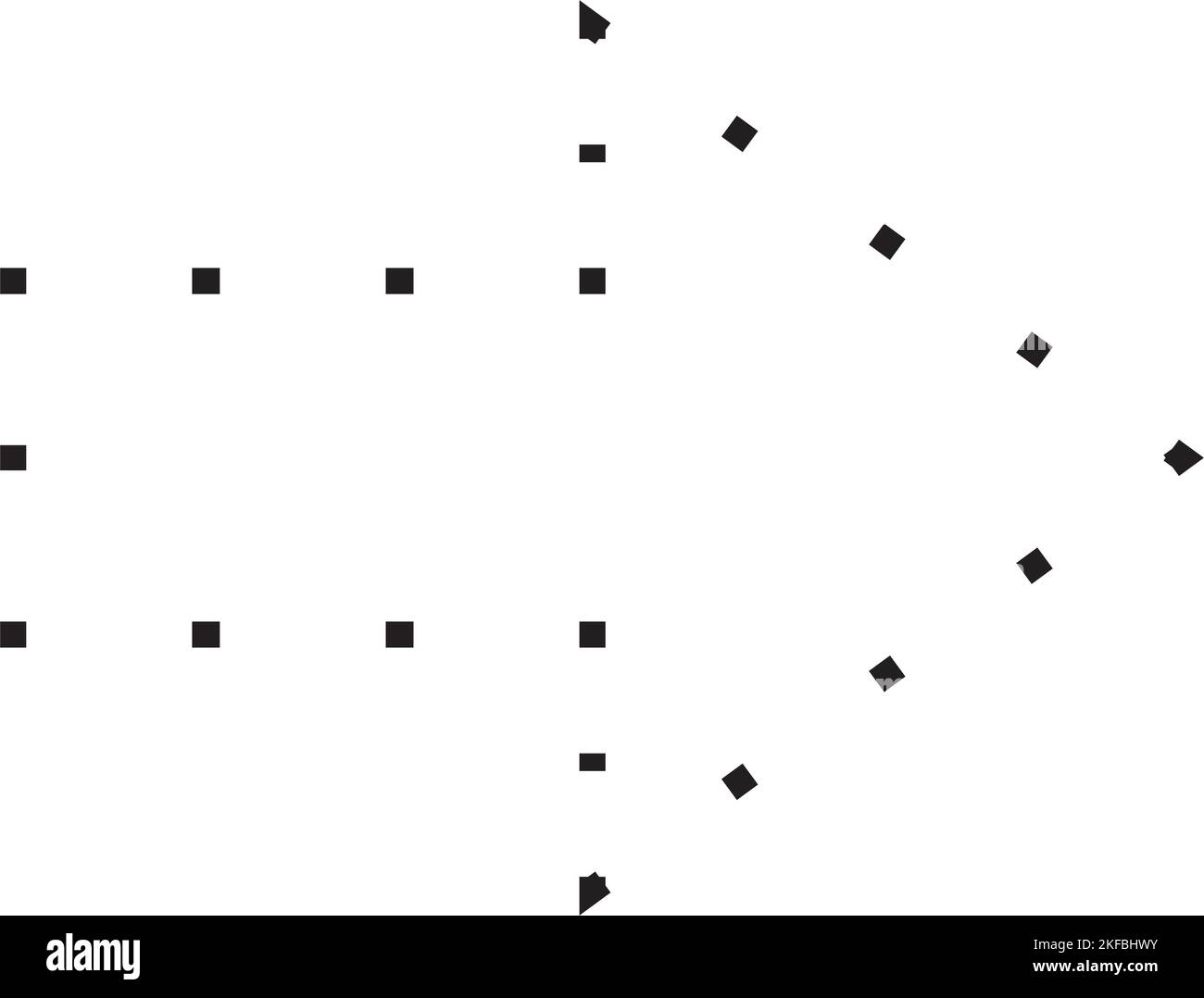 Arrow Shape Dotted Symbol Vector Icon For Creative Graphic Design Ui Element In A Pictogram