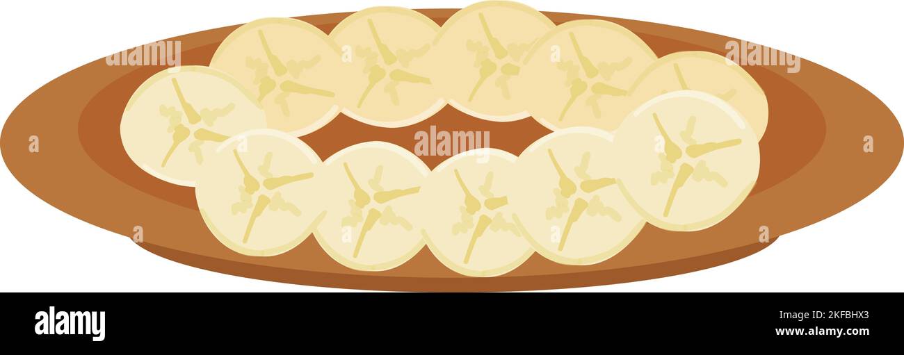 Pieces of banana icon cartoon vector. Fruit food Stock Vector Image ...