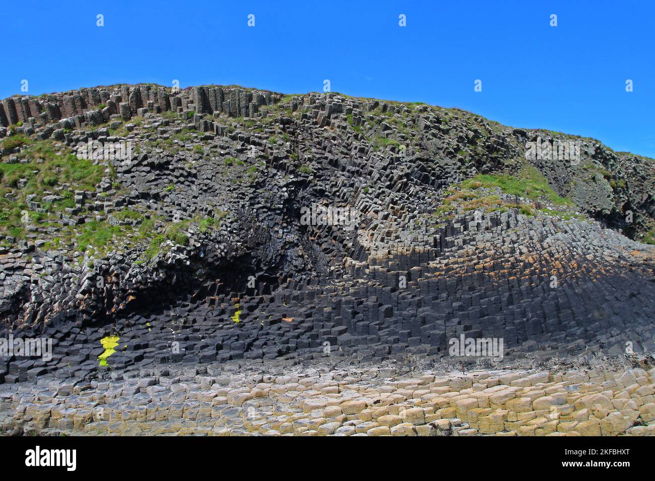 Polygonal Basalt Columns, Am Buachaille Rocks, Staffa, Hebrides, Inner ...