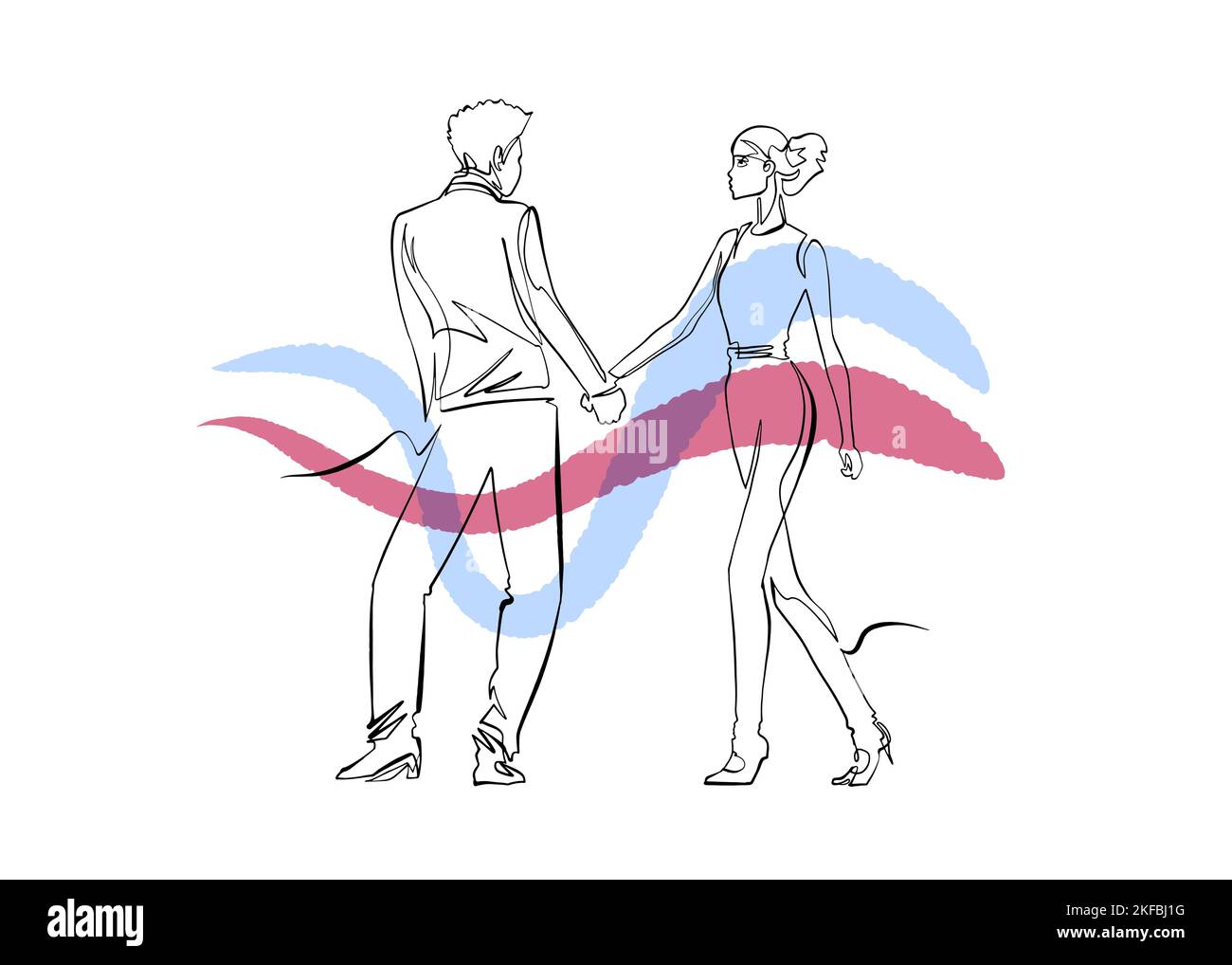 Drawing Of Couple Slow Dancing