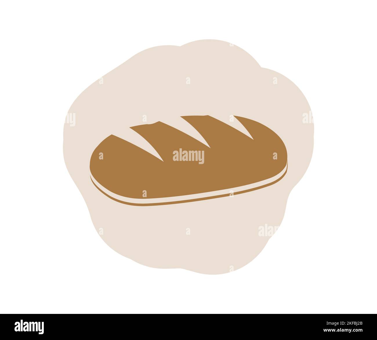 Freshly baked bread, fresh loaf of bread, bakery icon logo design ...