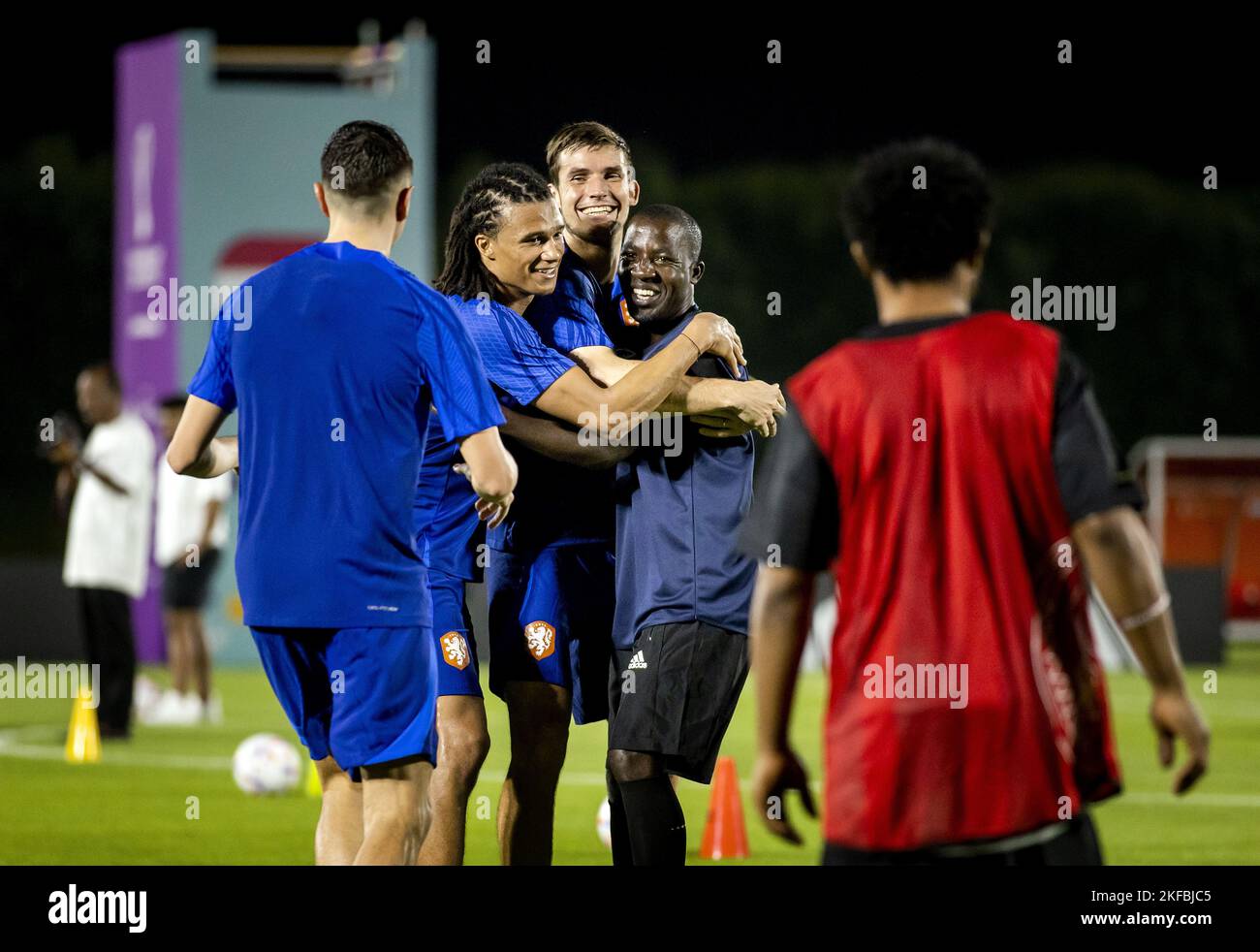 DOHA - Steven Berghuis of Holland, Nathan Ake of Holland and Marten de ...