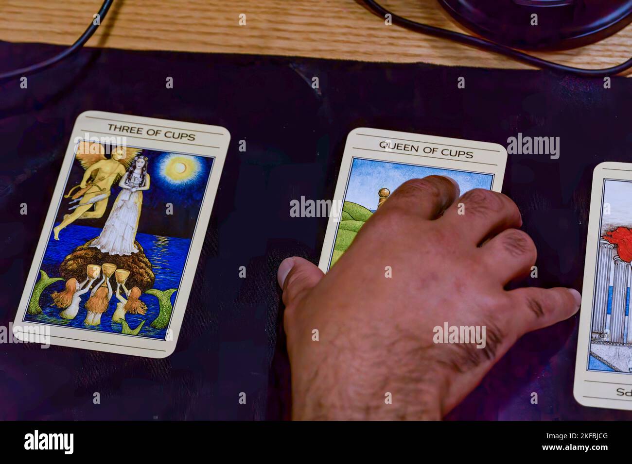 young man reading tarot cards to his client, mexico latin america Stock ...