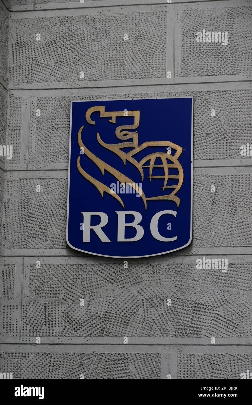 Logo of The Royal Bank of Canada along Bay Street in Nassau, The ...