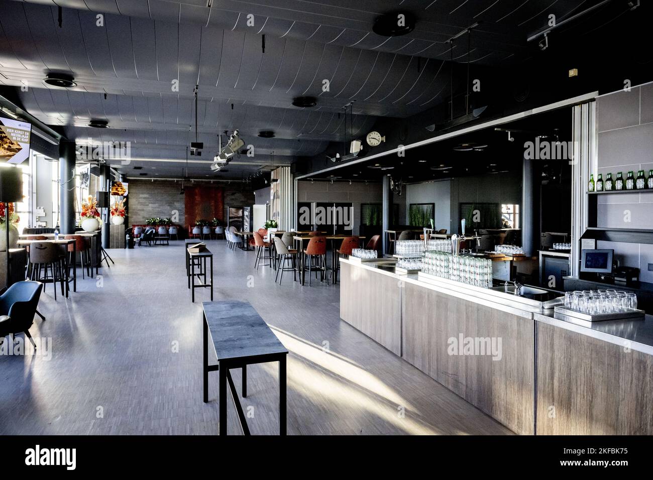 ROTTERDAM - Catering area and halls in the Maas building in stadium De ...