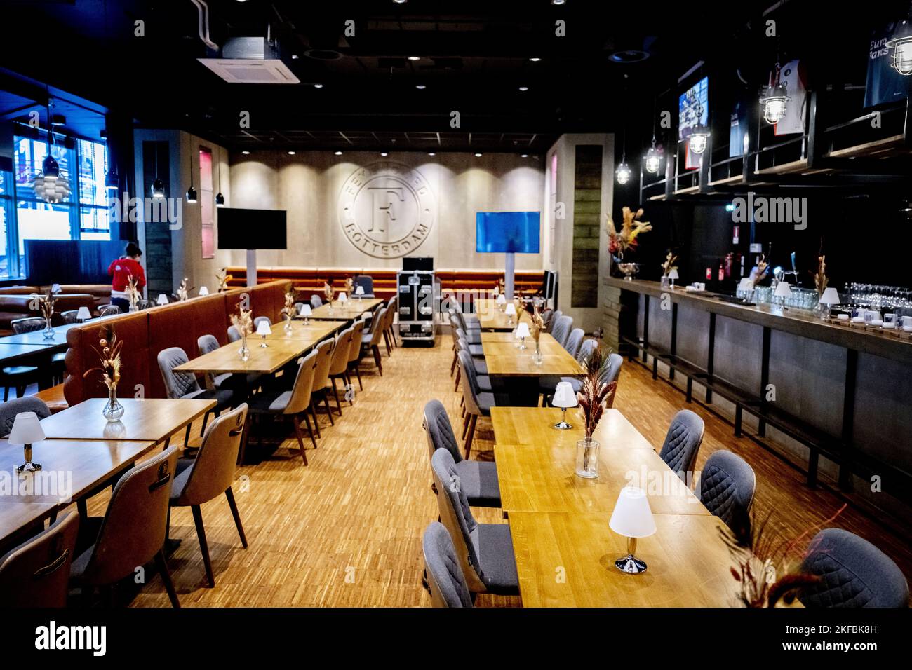 ROTTERDAM - Catering area and halls in the Maas building in stadium De ...
