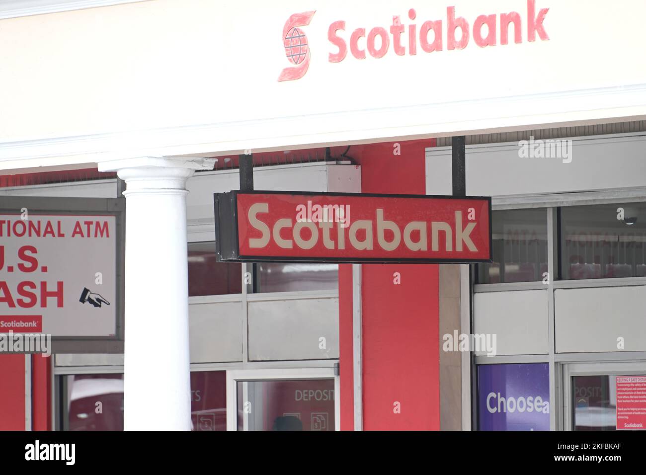 Nassau, Bahamas. 11th Nov, 2022. Sign over the front entrance of ...